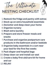 The Ultimate Nesting Checklist with FREE printable – The Art of ...